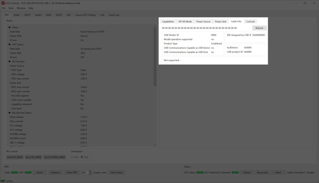 Cable info & Controls | Unigraf